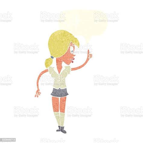 말풍선이 있는 아이디어가 떠오른 여자아이 말풍선을 거친에 대한 스톡 벡터 아트 및 기타 이미지 거친 귀여운 그리기 Istock