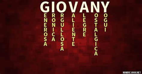 Qué significa giovany