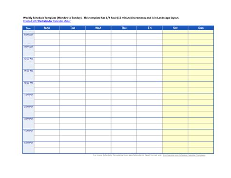 Free Printable Schedule Maker Templates Printable