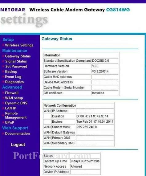 Easiest Way To Forward Ports On The Netgear CG814WG Router