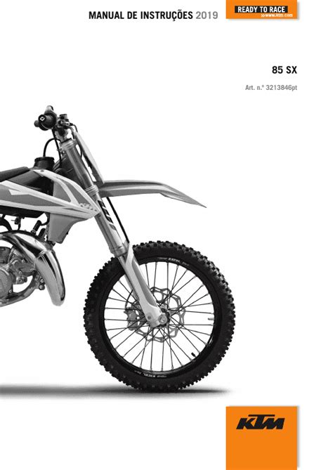 2019 Ktm 85 Sx 1714 Manual Do Proprietário Pdf 133 Páginas