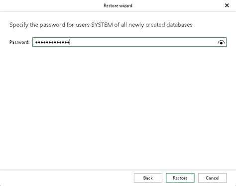 Step 6 Specify System User Password Veeam Backup And Replication Veeam Explorers User Guide