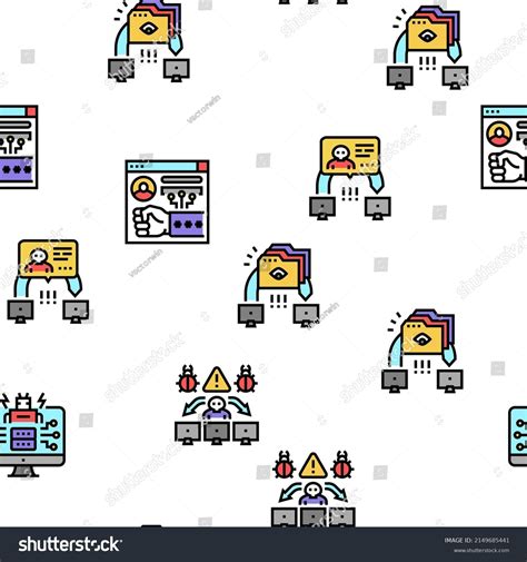 Cyber Crime Internet Business Vector Seamless Stock Vector Royalty