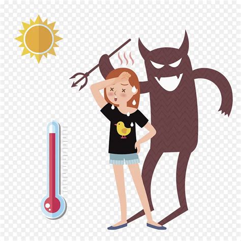 卡通炎热的女人pngpng图片素材下载图片编号qarkowgn 免抠素材网