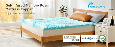 Perlecare 3 Inch 7 Zone Full Memory Foam Mattress Topper
