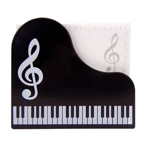 音符文具禮品Music Product音樂文具禮贈品 鍵盤便條盒 黑高音符