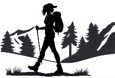 A Silhouette Of A Woman Walking In The Woods Premium Ai Generated Image