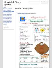 Module 9 Study Guide Spanish 2 Study Guides Spanish 2 Study Guides
