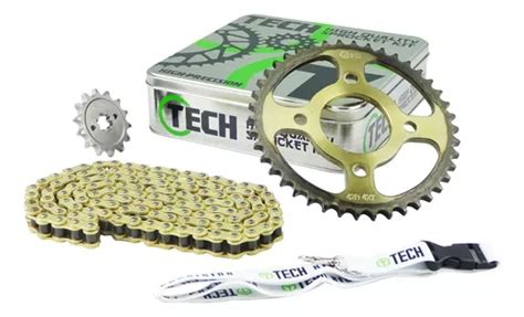 Kit De Arrastre Sprock Bajaj Boxer Bm 150 Reforzada Dorada Meses Sin