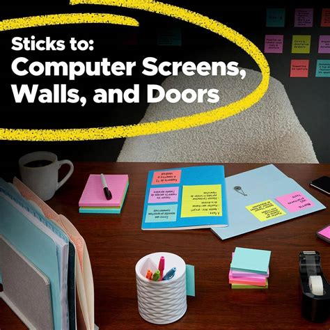 Post It Super Sticky Notes 3x3 In 76 X 76 Mm 654 Miami Assorted