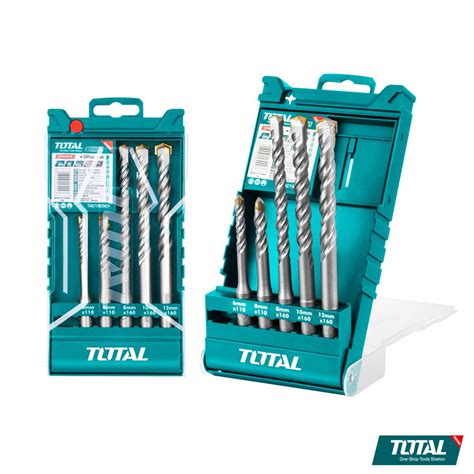 Total Sds Plus Hammer Drill Bit Set 5 Pcs Tool Lk