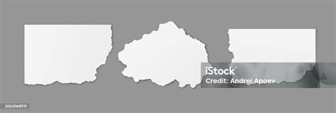 빈 찢어진 종이 조각 현실적인 벡터 일러스트 레이 션 세트 0명에 대한 스톡 벡터 아트 및 기타 이미지 0명 3차원 형태 가장자리 Istock