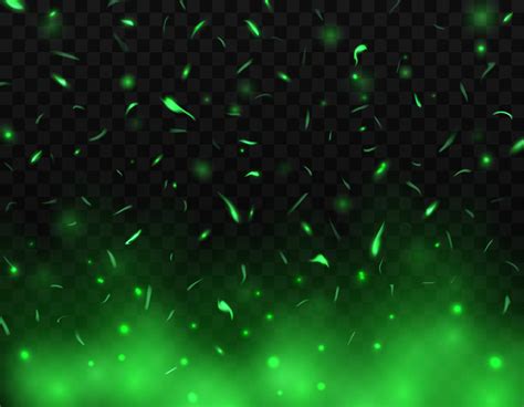 Green Fire Sparks Realistic Overlay Effect 19613911 Vector Art At Vecteezy