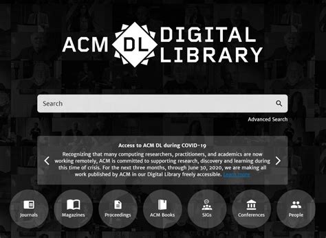 Acm Acm Opens Free Access To Digital Library For All Till 06 30 2020