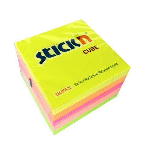 Notas Adhesivas Neon 500 Hojas 3x3 Stickn