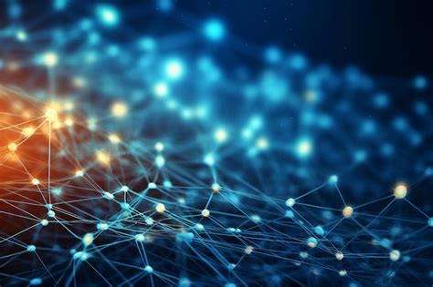 Premium Photo Abstract Neural Network Connection Background