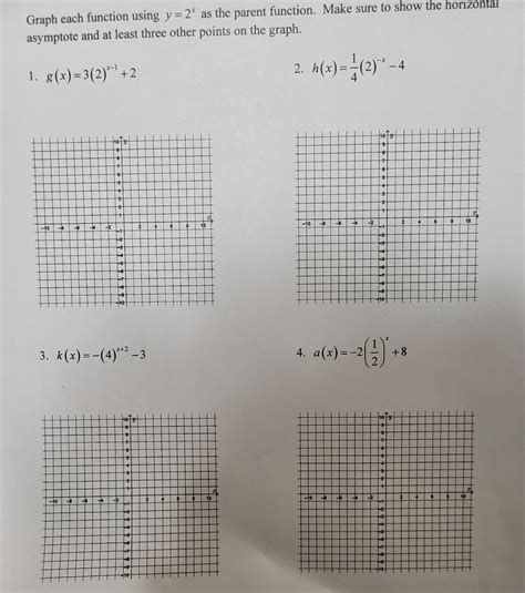 Solved Graph each function using y=2x ﻿as the parent | Chegg.com