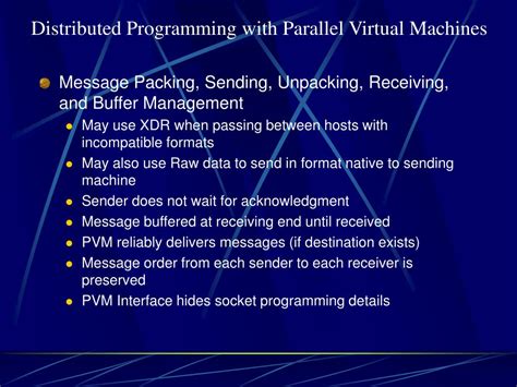 PPT Parallel Programming Using PVM Parallel Virtual Machines