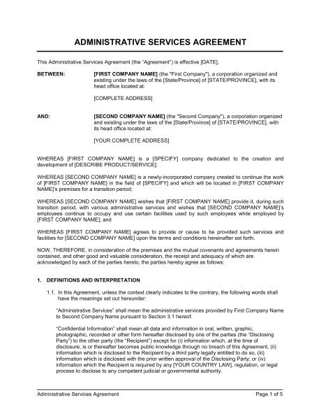 Executive Assistant Contract Template Williamson