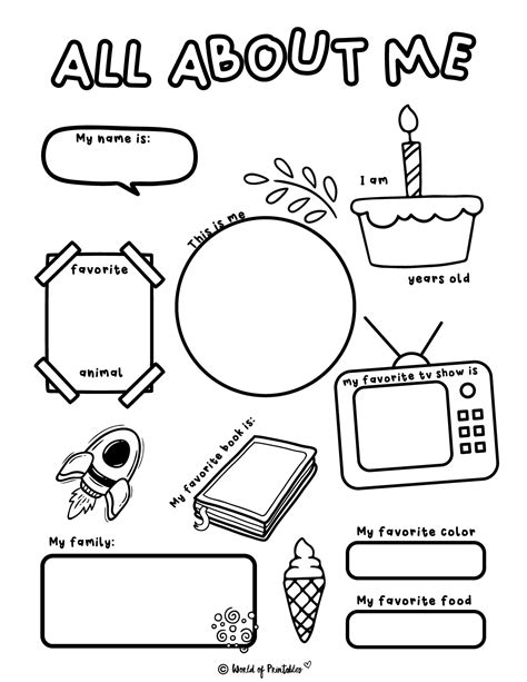 Free Printable All About Me Worksheet For Employees Printable