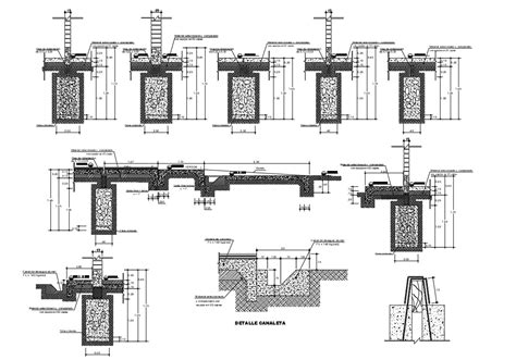 2d Drawings Details Of Concrete Masonry Structure Dwg File Cadbull