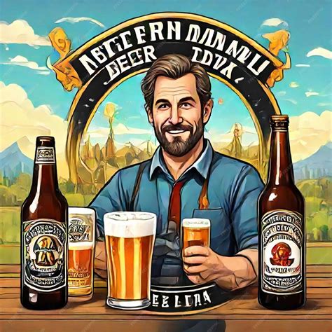 A Poster Of A Man With A Beard And A Beer Bottle Of Heineken Beer