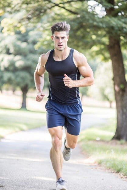 Premium Photo Sport Man Running Runner Sprinting Training For