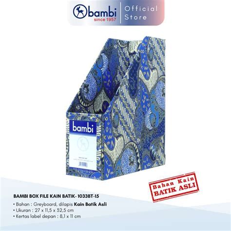 Promo Bambi Magazine File Box File Batik Asli 1033bt Medium Blue