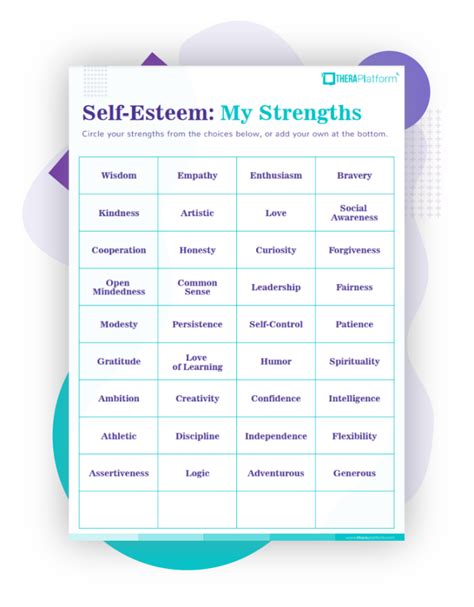 Self Esteem Worksheets DBT Worksheets