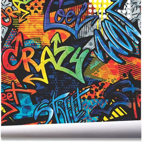 Papel De Parede Rua Teen Street Quarto Grafite Pintura A Shopee Brasil