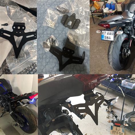 Badu Bg Капак на държача за регистрационен номер на мотоциклет Стойка за калници със задни