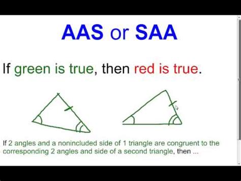 Proving Congruence Sss Sas Asa Aas Hl Lesson Youtube