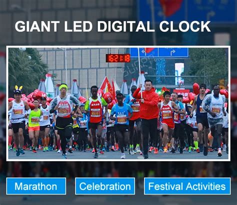 wholesale outdoor 6 digit 7 segment digital led clock display wall