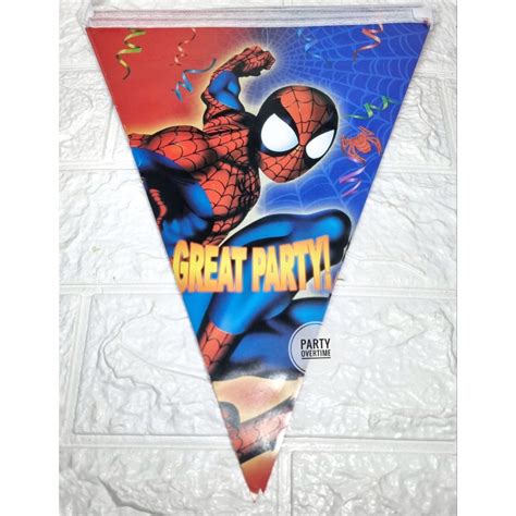 Spiderman Triangle Banderitas Flag Banner Birthday Christening Party Decoration Shopee Philippines