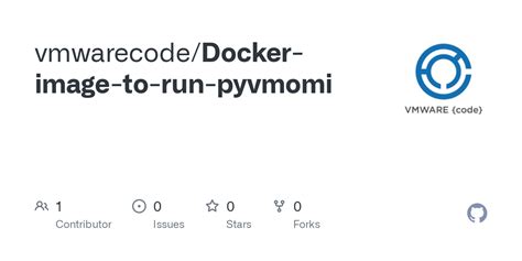 Github Vmwarecodedocker Image To Run Pyvmomi