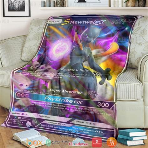 S Mewtwo GX Shadow Pokemon Fleece Blanket Express Your Unique Style