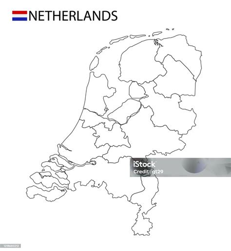 オランダの地図黒と白の詳細なアウトライン地域の国 オランダのベクターアート素材や画像を多数ご用意 オランダ 地図 各国の観光地