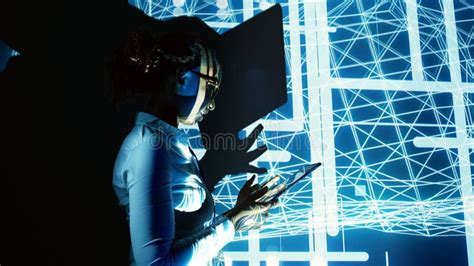 Engineer In Ai Server Farm Stock Image Image Of Operations