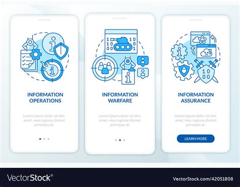 Basic Definitions Blue Onboarding Mobile App Vector Image