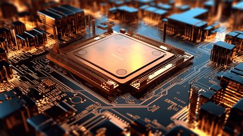 Hình Nền Nền Minh Họa 3d Về Bo Mạch Chủ Và Chip Kỹ Thuật Số Mô Tả Các Khái Niệm Về Cpu Và Công