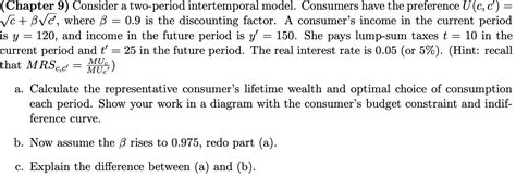 Solved Chapter 9 ﻿consider A Two Period Intertemporal