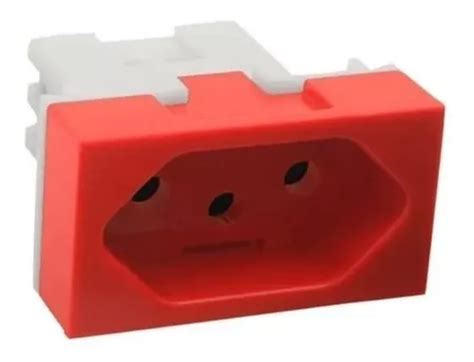 Módulo De Enchufe Rojo 2pt 10a 2373 Fame Modulare Mercadolibre