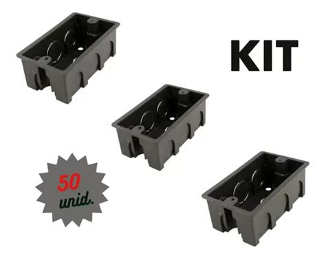 Caixa Caixinha Tomada Interruptor 4x2 Pvc Preta 50 Unidades Mercadolivre