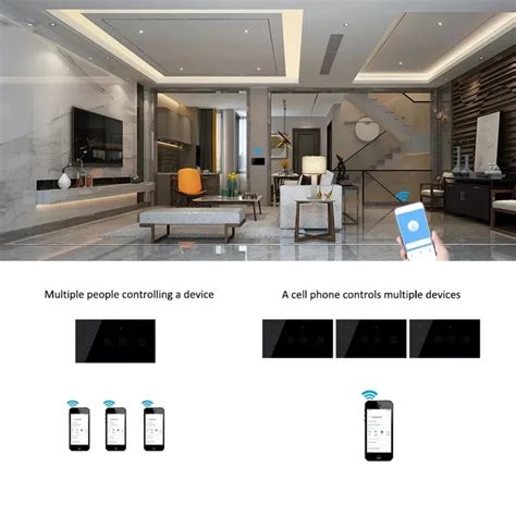 Zigbee Smart Wall Light Switch Touch Glass Panel Wireless Interuptor 4 5 6 Gang Remote Control