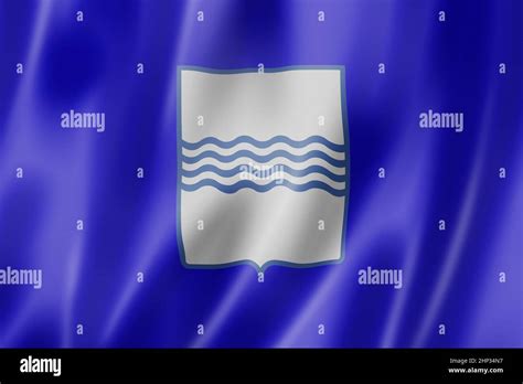Basilicata Region Flag Italy Waving Banner Collection 3d Illustration