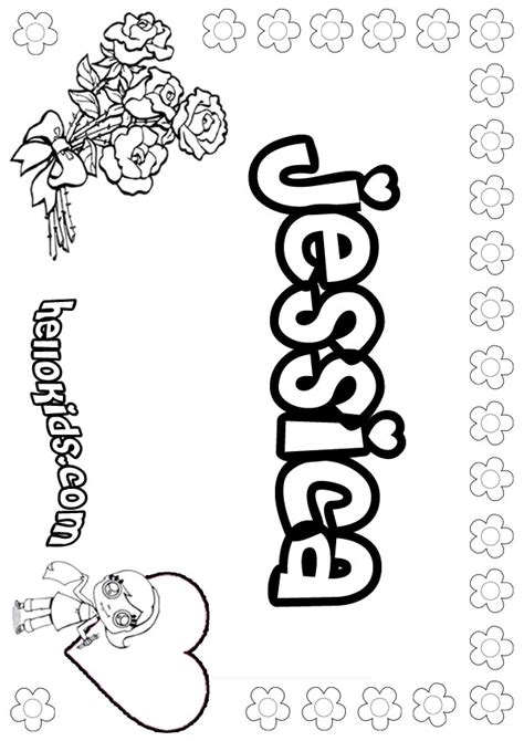 Jessica Coloring Pages