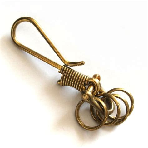 Japanese Brass Key Ring Etsy