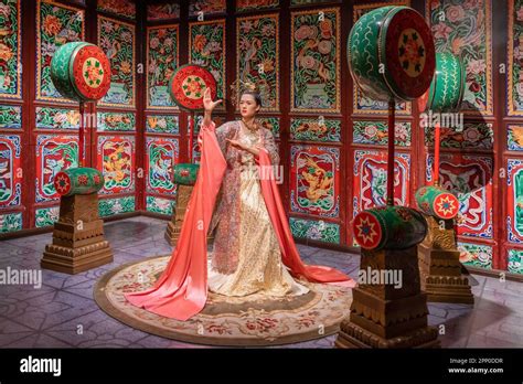 Shah Alam Malaysia April 17 2023 Zhang Ziyi Wax Figures Displayed