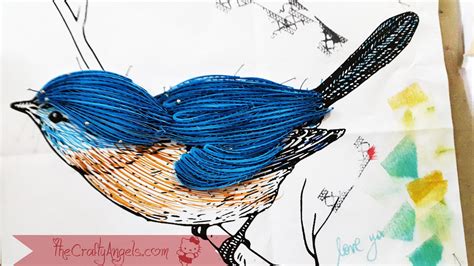 Quilled Bird Quilling Combing Technique Tutorial 7 The Crafty Angels