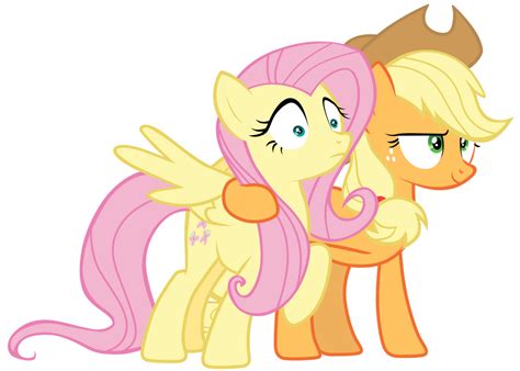 Applejack And Fluttershy By Tardifice On Deviantart